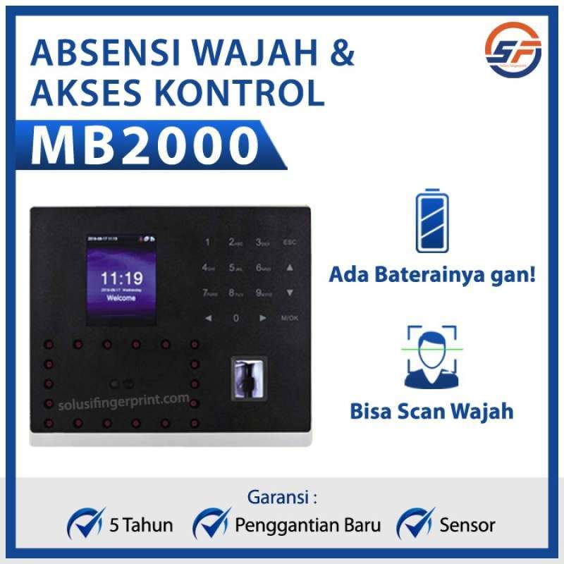 Promo Mesin Absensi Face MB2000 | Fingerprint & Absensi Wajah Finger ...