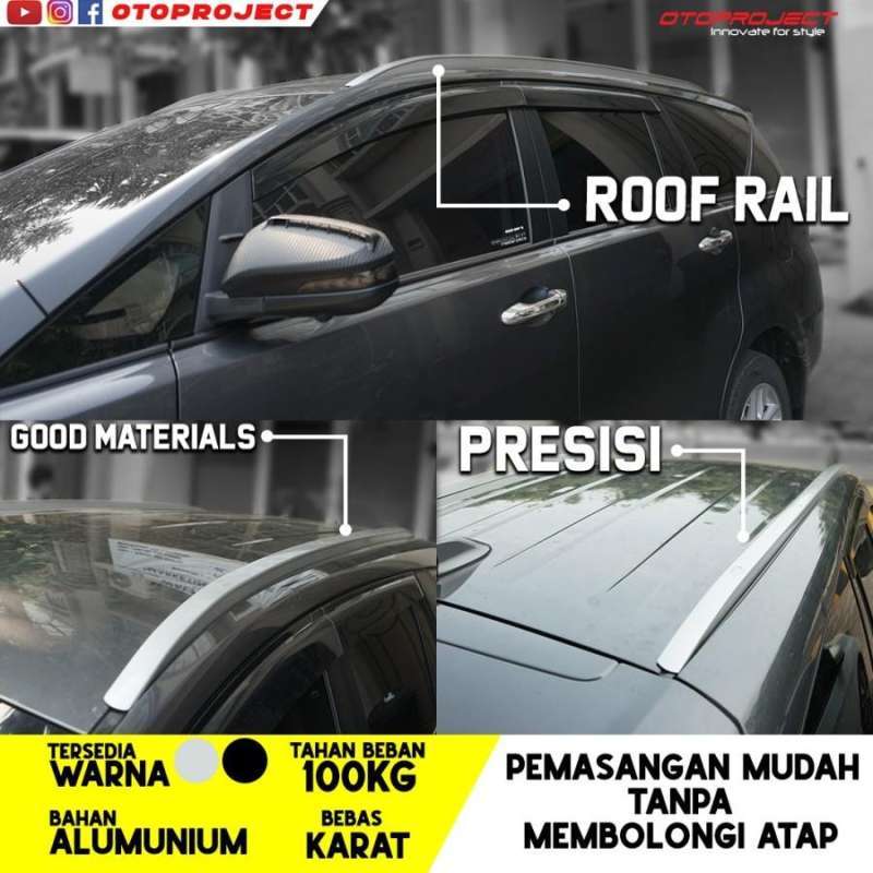 Jual Roof Rail Aluminium All New Toyota Innova Reborn 2015 Up Design ...