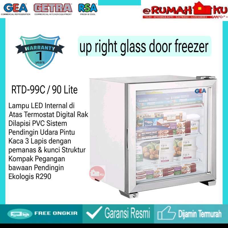 Jual Up Right Glass Door Freezer Rtd-99c / Rtd 99c / Freezer Mini ...