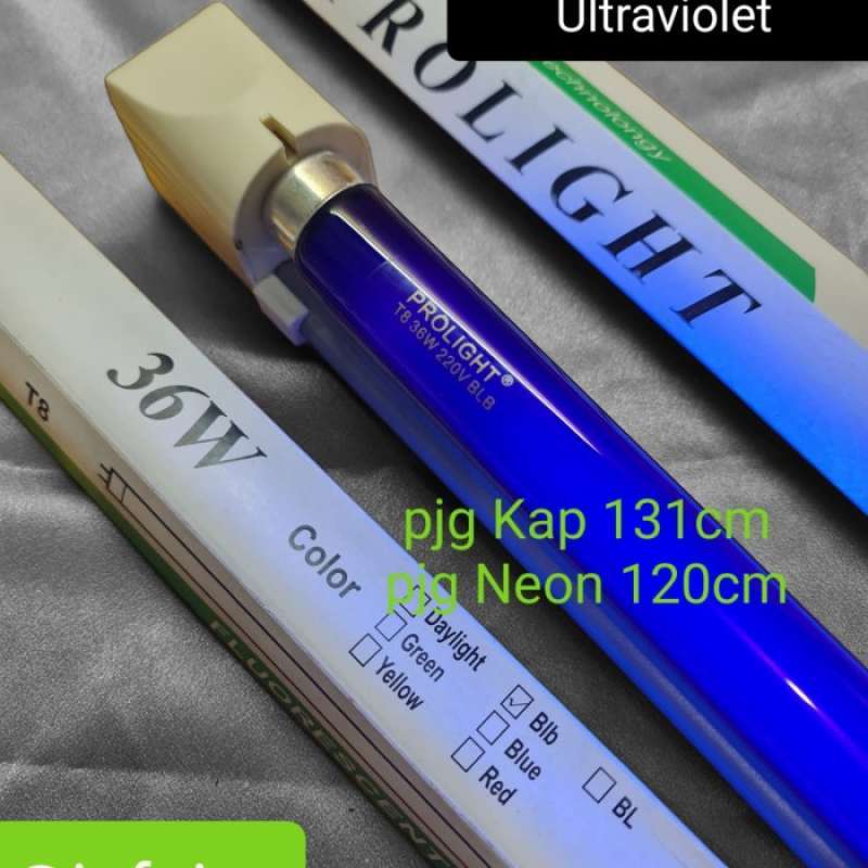 Promo Kap+lampu T8 36/40w BLB Ultraviolet Glow in the Dark Diskon 23% di Seller Surota Aska ...