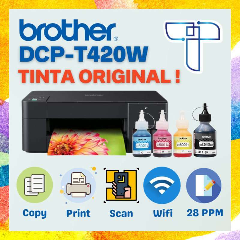 Promo Printer Ink Tank Brother DCP T420W Inkjet Scanner Wifi ...