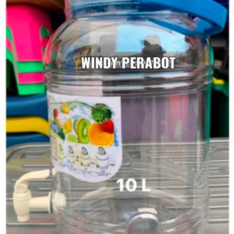 Jual Galon Air Kran 10 Liter / Galon Kran / Galon Air / Round Di Seller ...