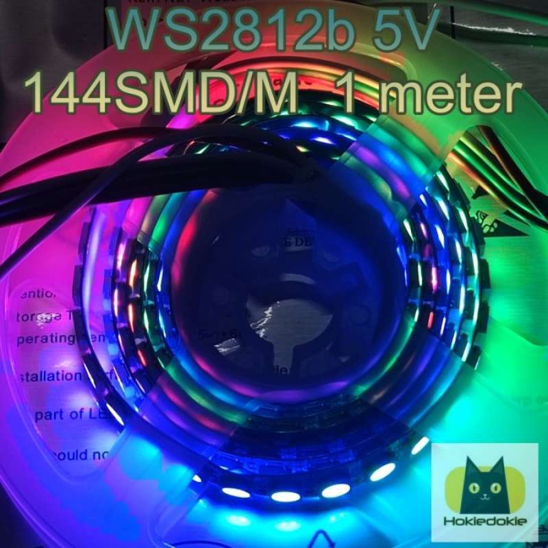Promo LED STRIP WS2812B WS2812 5V 1M 144 PIKSEL 144SMD/M ADDRESSABLE ...