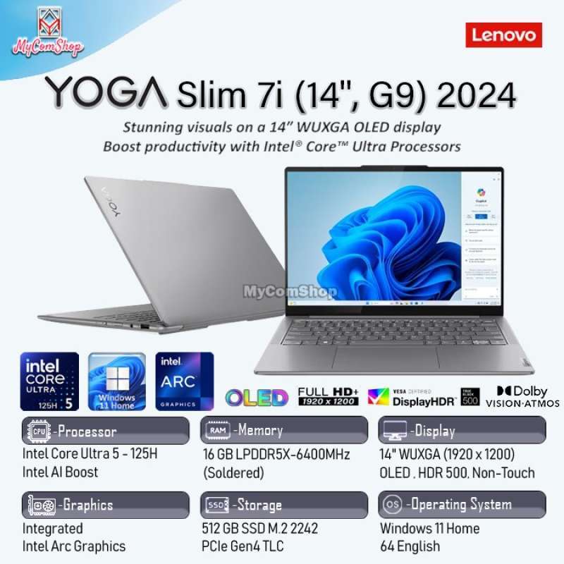Jual LENOVO YOGA SLIM 7i GEN 9 ULTRA 5 125H 16GB 512GB INTEL ARC 14 ...