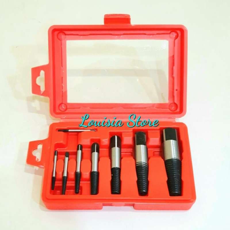 Promo Pipe Tap Screw Extractor 8 Pcs Alat Pembuka Baut / Pipa Patah ...