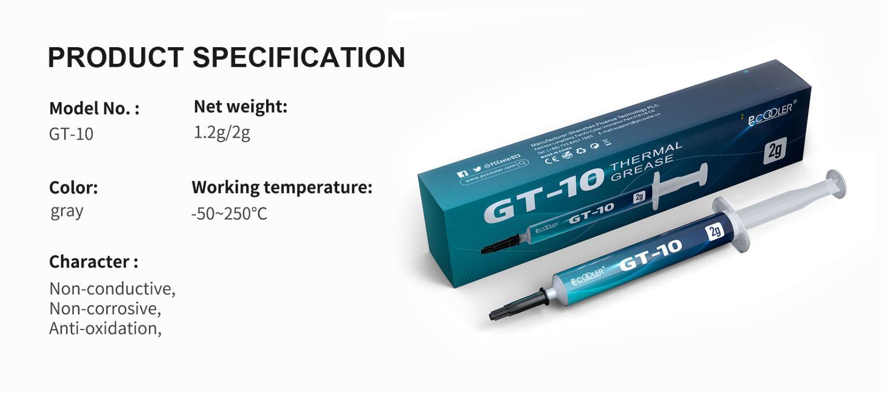 Jual PCCOOLER THERMAL PASTE GT-10/GT 10 4gram (2+2gram) di Seller ...