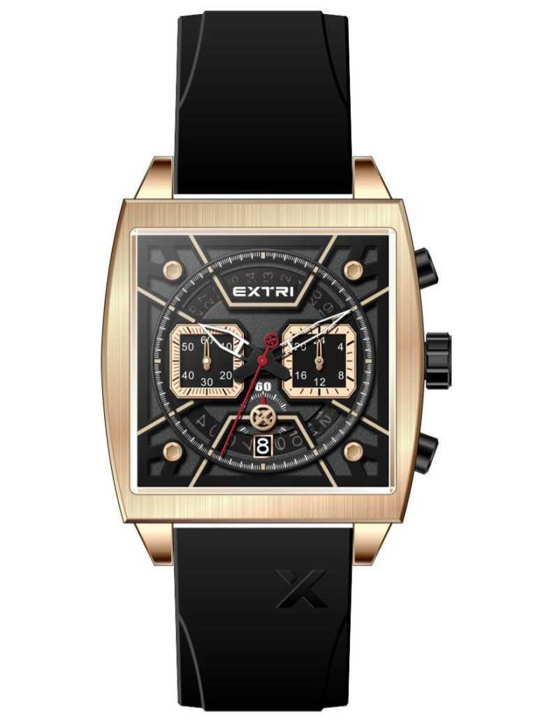 Promo EXTRI Watch Original Jam Tangan Pria Crono dan Tanggal Aktif Tali ...