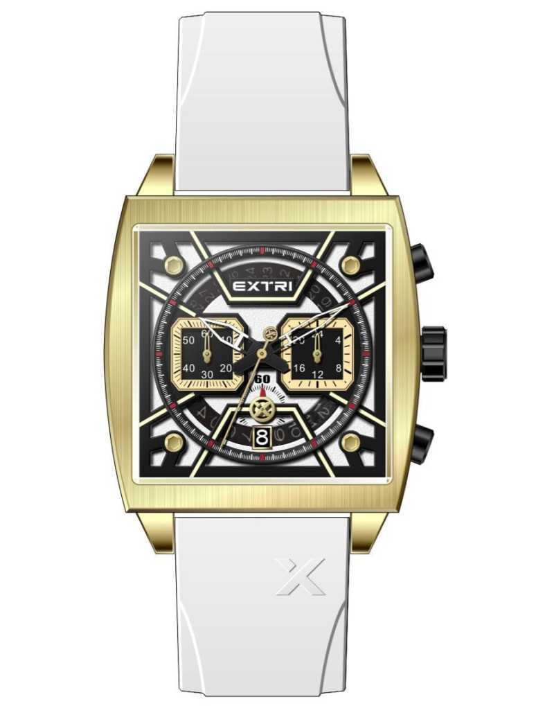 Promo EXTRI Watch Original Jam Tangan Pria Crono dan Tanggal Aktif Tali ...