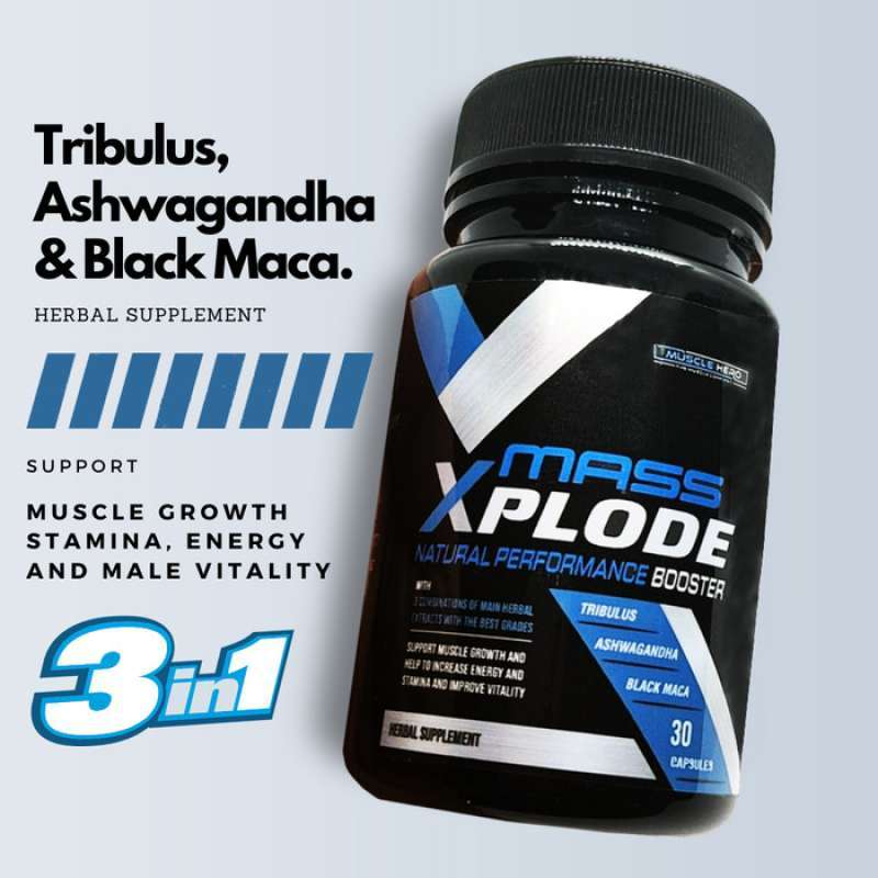 Promo Mass Xplode 3 in 1 Tribulus plus Black Maca Root dan Ashwagandha ...
