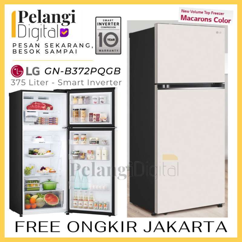 Jual Lg B372pqgb Kulkas 2 Pintu Putih Smart Inverter 375l Macaron Di ...