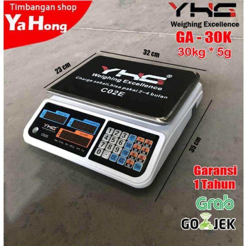 Promo Timbangan Digital Meja Dapur Laundry Buah YHG C02E GA-30K 30kg 5g Diskon 23% di Seller ...