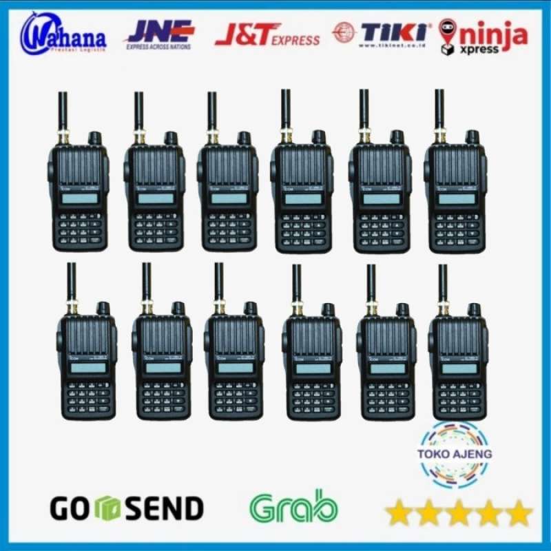 Promo Paket 12 Unit Radio HT Icom V80 IC-V80 VHF Lithium Handy Talky ...