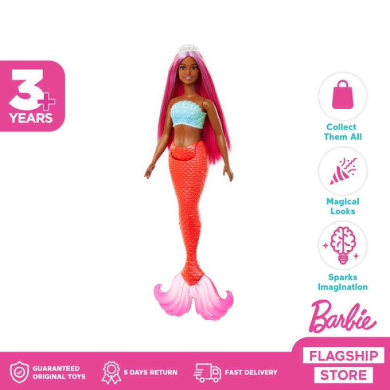 Jual Barbie Mermaid Doll With Magenta Hair - Mainan Boneka Anak ...