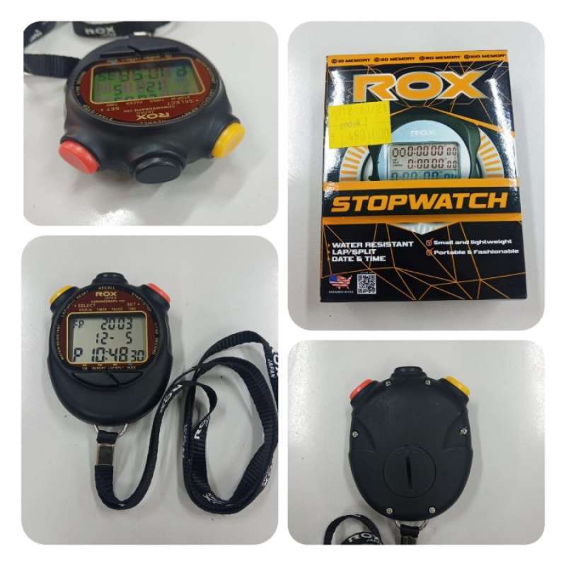 Promo stopwatch stop watch jam waktu rox rok digital 100 memory original Diskon 23% di Seller ...