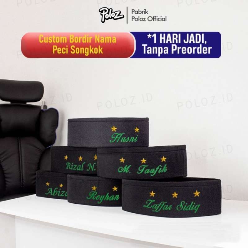 Jual PECI NAMA SONGKOK NAMA KOPIAH NAMA BORDIR NAMA KOPYAH NAMA CUSTOM ...