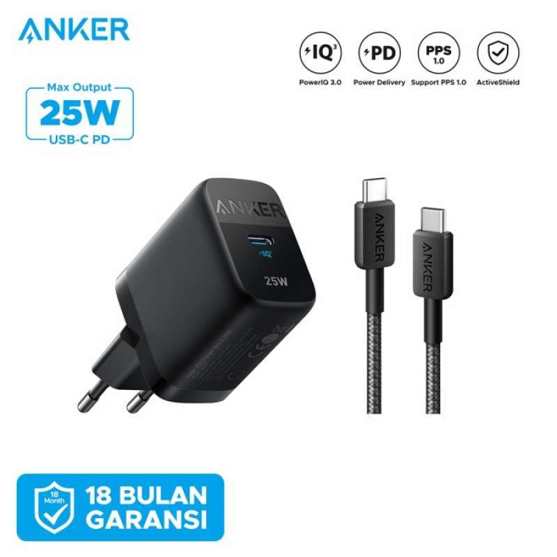 Promo KABEL CHARGER ANKER 322 USB-C TO USB-C CABLE (3FT BRAIDED ...