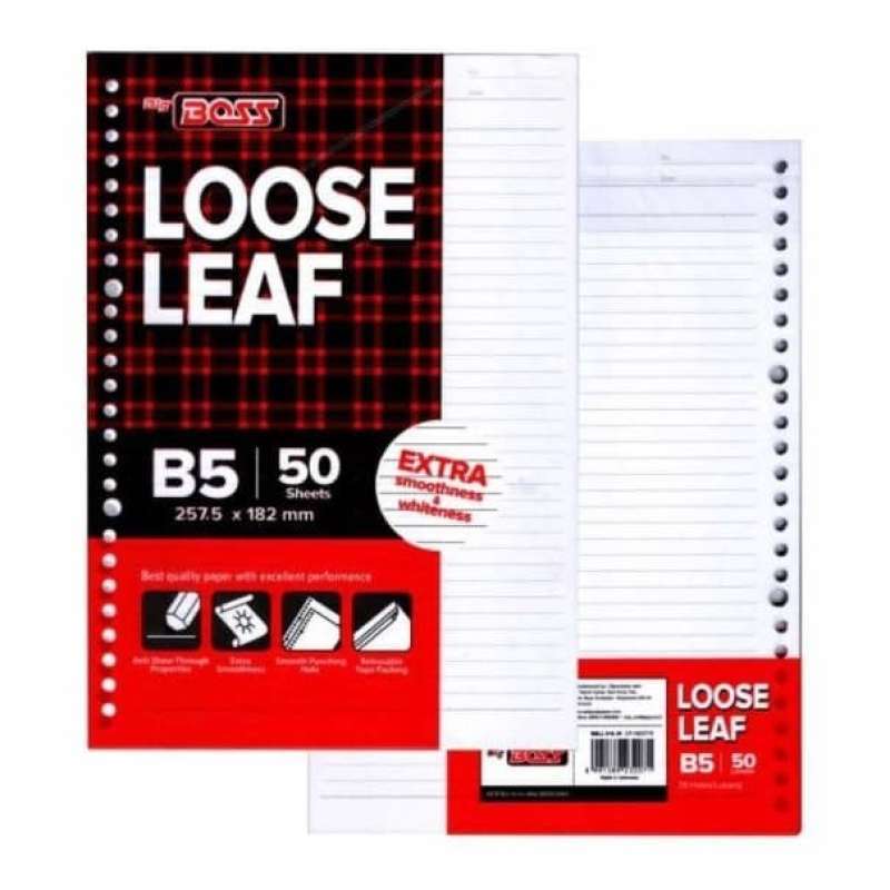 Jual LOOSE LEAF GARIS BIG BOSS B5 - 50 Lembar di Seller Grand Pasaraya ...