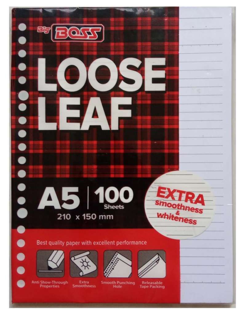 Jual Loose Leaf Garis Ruled A5 B5 Boss HVS di Seller Grand Pasaraya ...