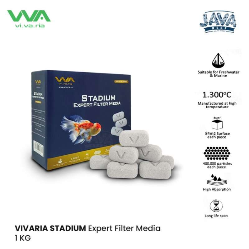 Jual VIVARIA STADIUM - 1 kg media bakteri aquarium di Seller Java Reef - Cipulir, Kota Jakarta ...
