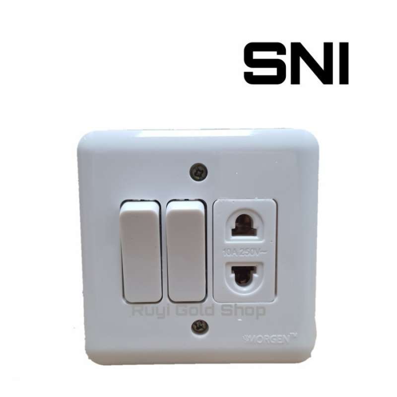 Jual Saklar Seri + Stop Kontak Inbow / Tanam Sni Putih Di Seller Grand ...