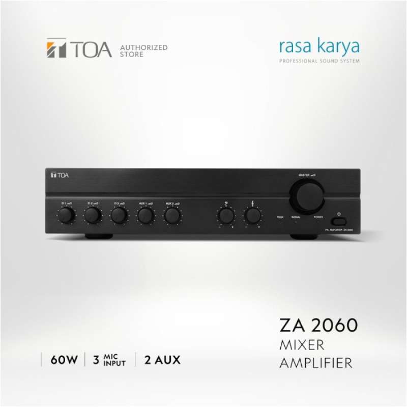 Promo TOA Amplifier ZA-2060 60 watt Ampli ZA2060 60w 60watt w Mixer ...