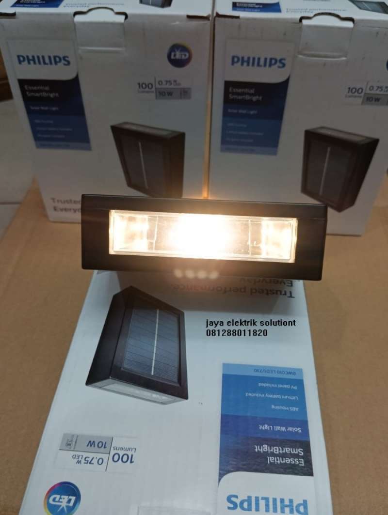 Promo PHILIPS BWC010 Solar Wall Light Up Down LED1 730 - Lampu Tenaga ...