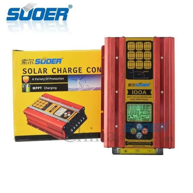 Promo Suoer 12v/24v/48v 100a Mppt Solar Charge Controller Solar Regulator Diskon 23% Di Seller ...