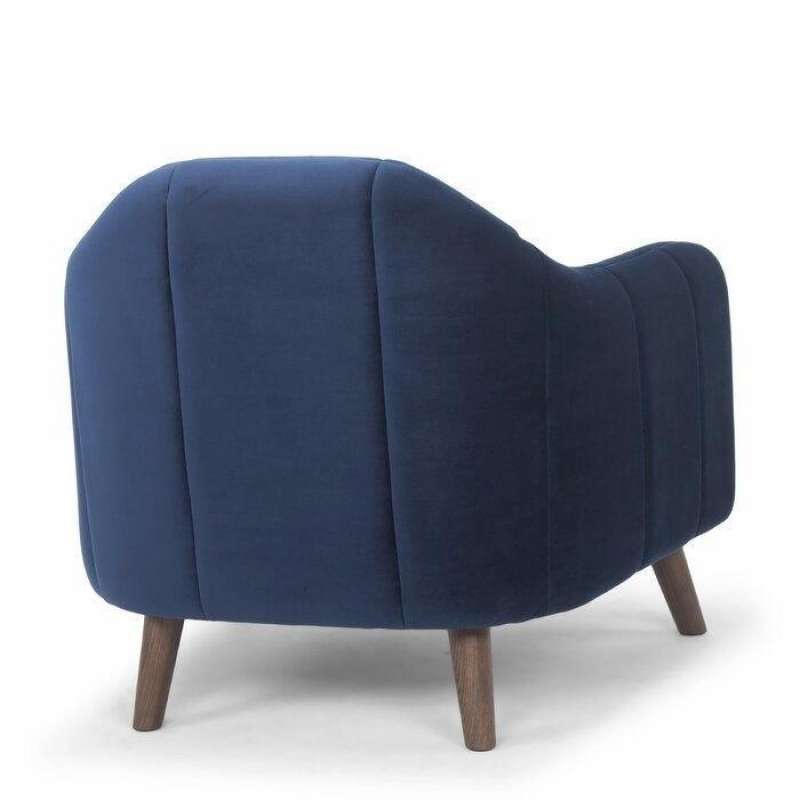 Jual Sofa Single Seat Oval Warna Biru Kain Bludru Di Seller Afvlindo ...