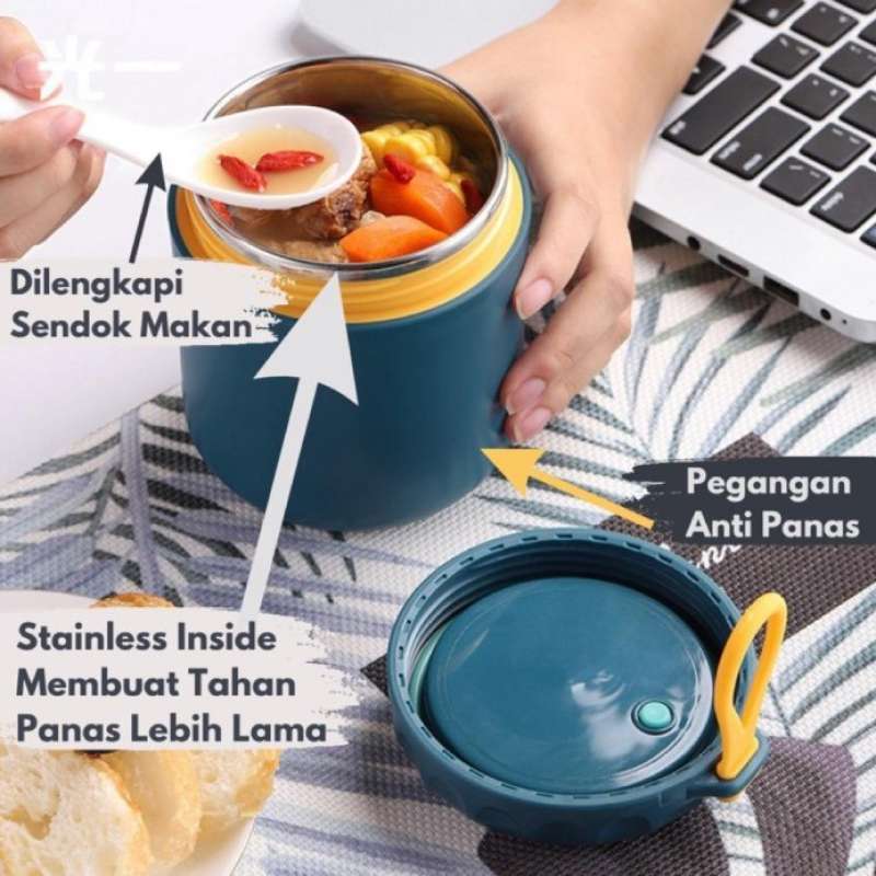 Jual Termos Sup Makanan Tahan Panas I Termos Bekal I Mangkok Sup ...