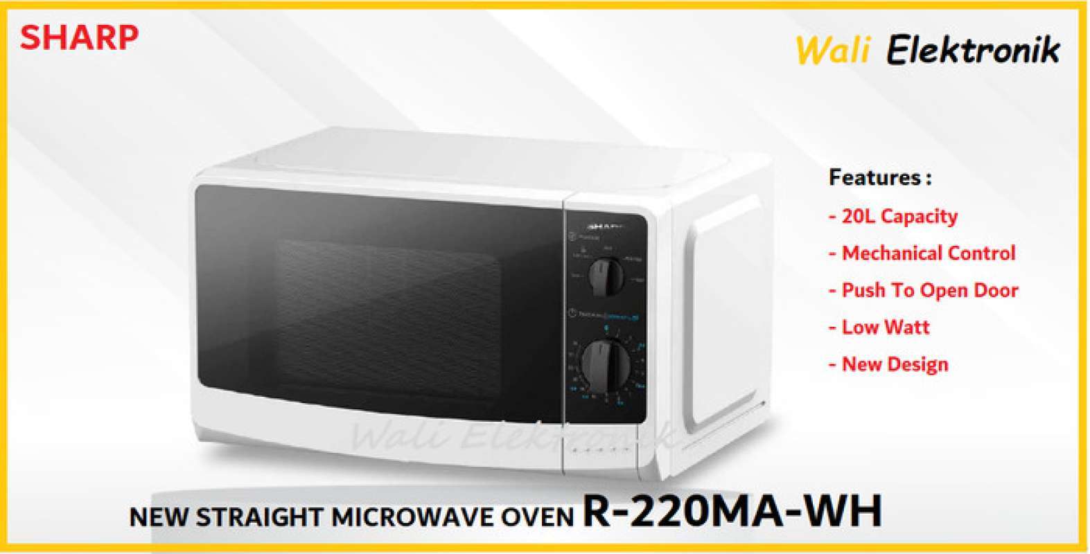 Promo Sharp Microwave R220Mawh - Microwave 20 Liter 450 Watt Putih ...