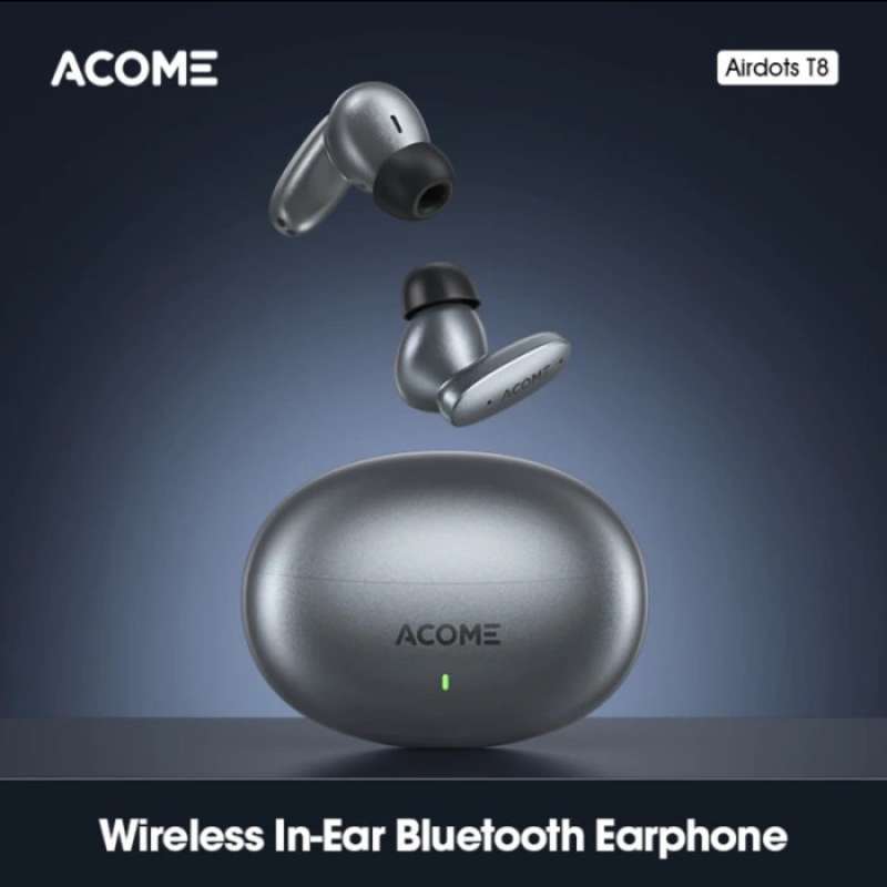 Promo ACOME TWS Bluetooth 5.1 ENC earpods earbuds Waterproof T8 Garansi ...