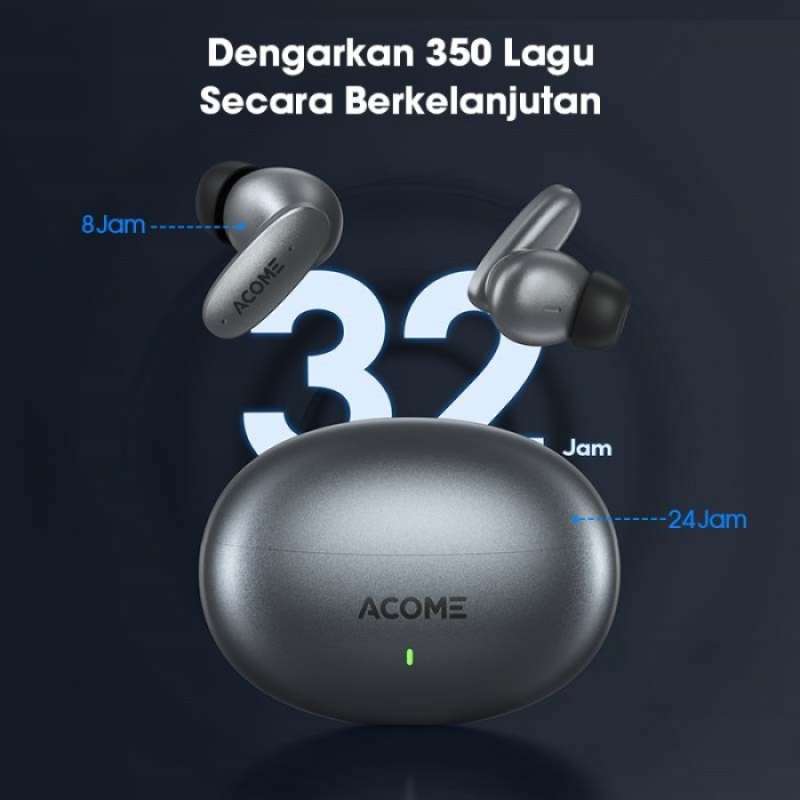 Promo ACOME TWS Bluetooth 5.1 ENC earpods earbuds Waterproof T8 Garansi ...