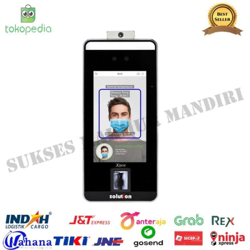 Jual Solution X901 - Mesin Absensi Fingerprint Scan Wajah Deteksi Suhu ...