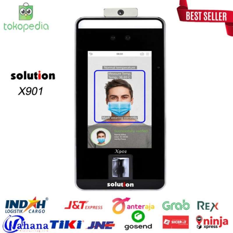 Jual Solution X901 - Mesin Absensi Fingerprint Scan Wajah Deteksi Suhu Terbaik di Seller Kuniy ...