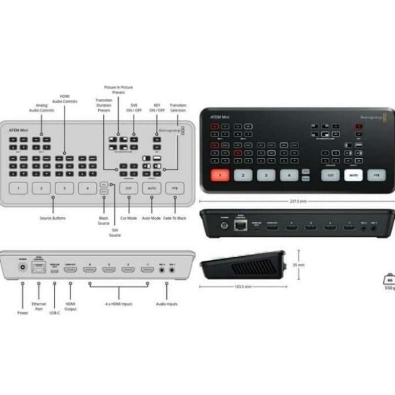 Jual Blackmagic Atem Mini Hdmi Live Stream Switcher Diskon di Seller ...