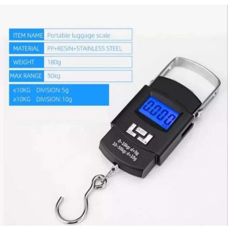 Promo Timbangan Gantung Digital Scale 50Kg - Timbang Portabel Gantung ...