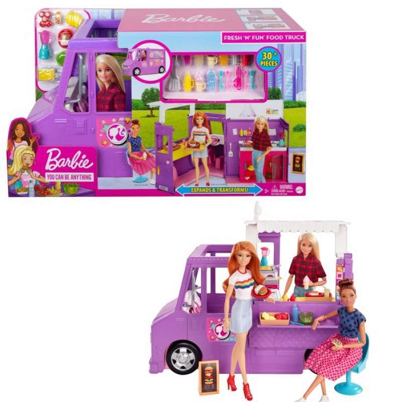 Jual Mainan anak boneka barbie fresh n fun food truck original mattel ...