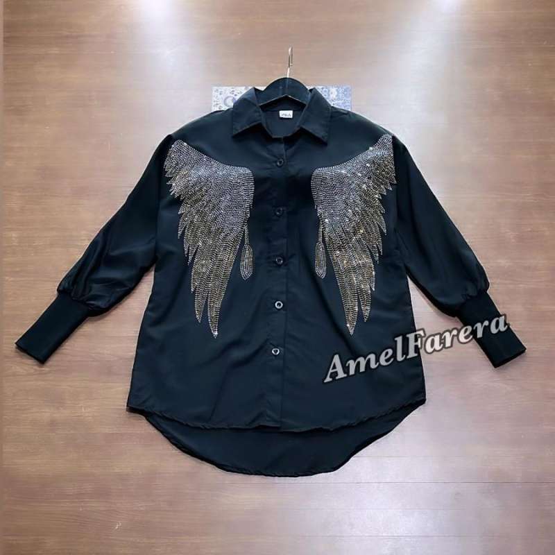 Jual KEMEJA SAYAP MANIK BLING Part 3 / BLOUSE SAYAP / ATASAN / KEMEJA ...