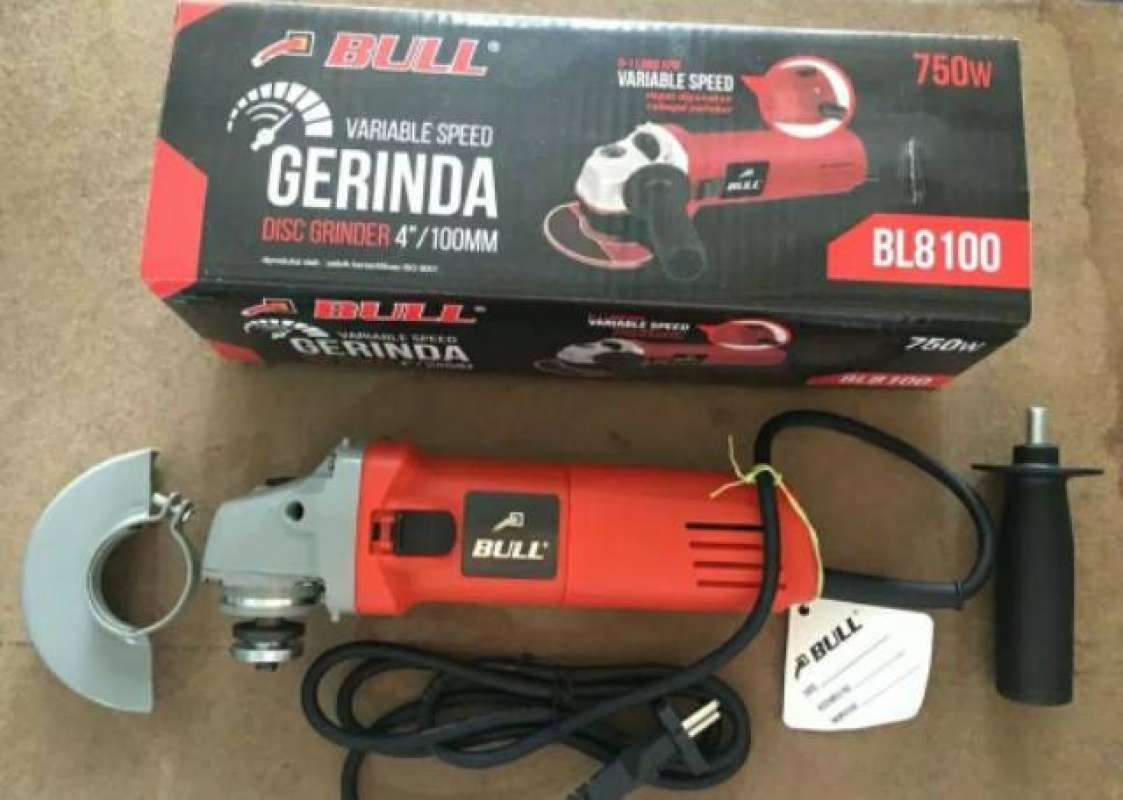 Promo Variable Speed Angle Grinder 4 BULL Mesin Gerinda Tangan BL8100 ...