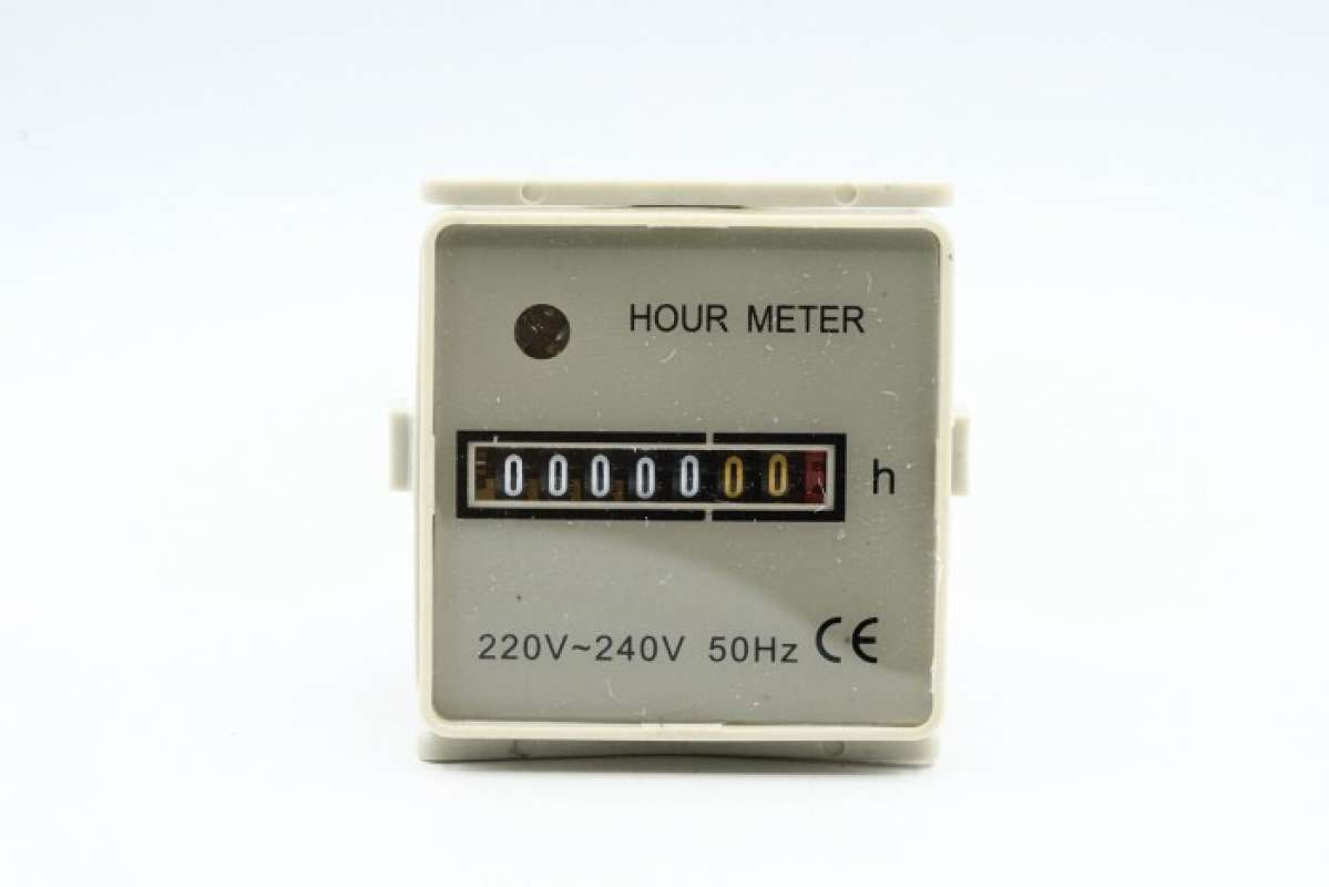 Promo HourMeter HM-2 AC 220V - 240V 50Hz Hour Meter Engine 7 Digit HQ ...