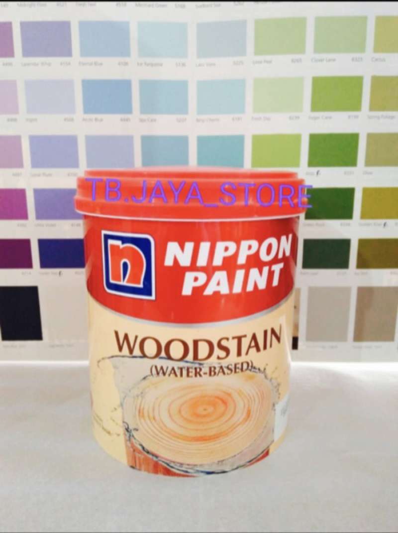 Promo Woodstain Nippon Paint Cat Politur Kayu Waterbased 1L Clear Gloss ...