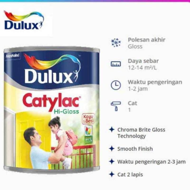 Promo Cat Dulux Catylac Hi-Gloss Cat Kayu Besi || Cat Kayu Dulux || Cat ...