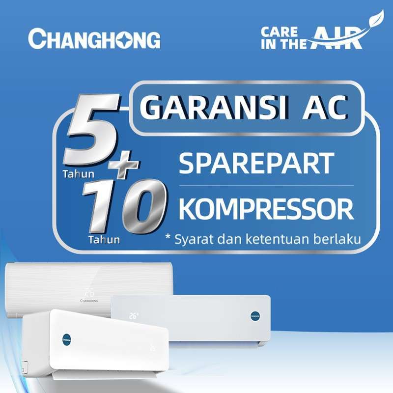 Promo Changhong AC Split 1.5 PK CSC-12NVB4 Air Conditioner Gold Fin R32 ...