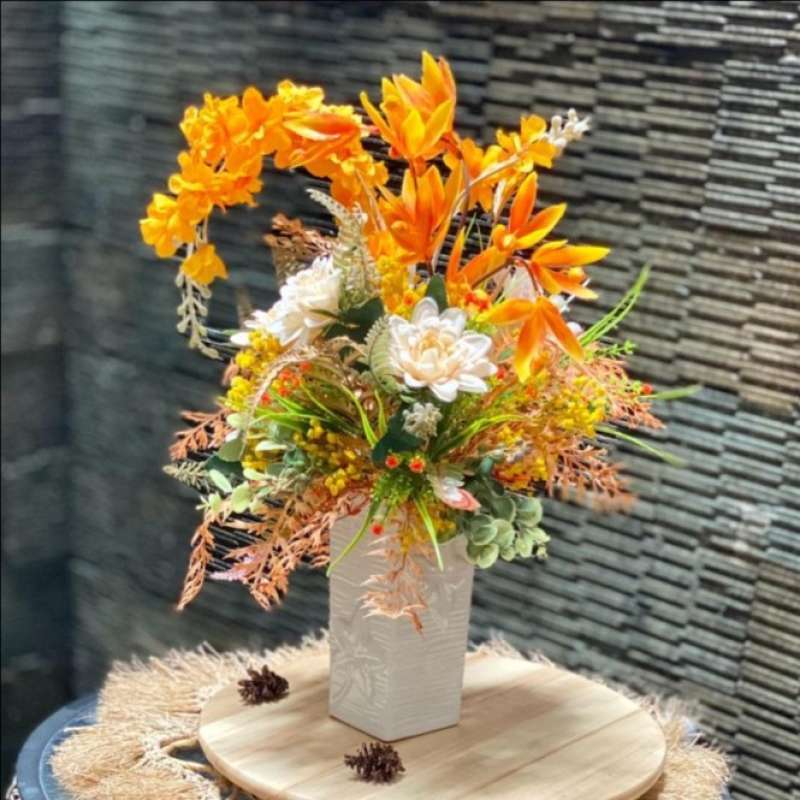 Promo Terbaru Rangkaian Pot Bunga Vas Artificial Table Vase Flower ...