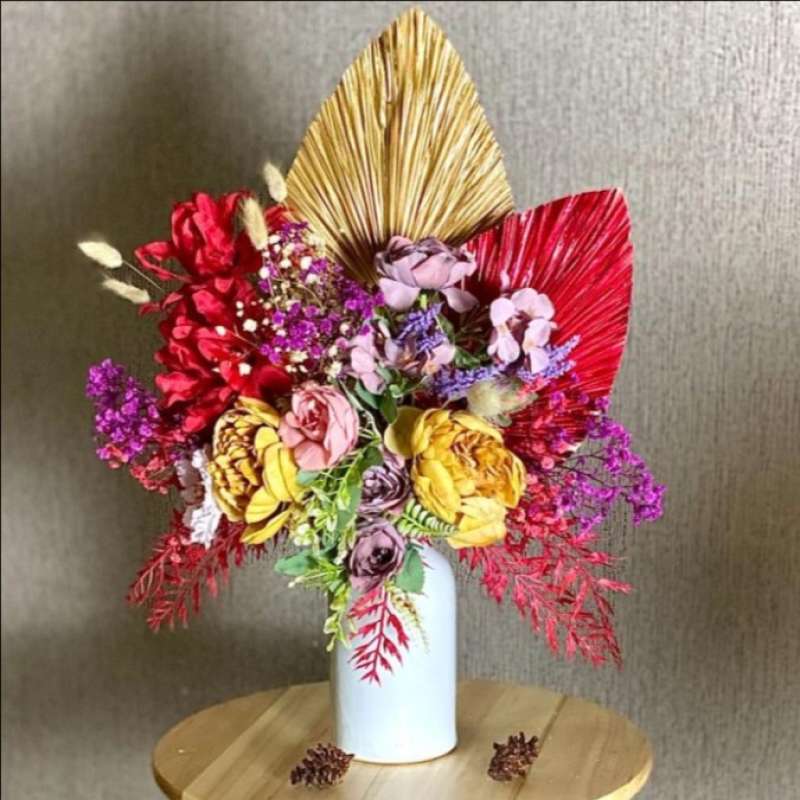 Promo Terbaru Rangkaian Pot Bunga Vas Artificial Table Vase Flower ...