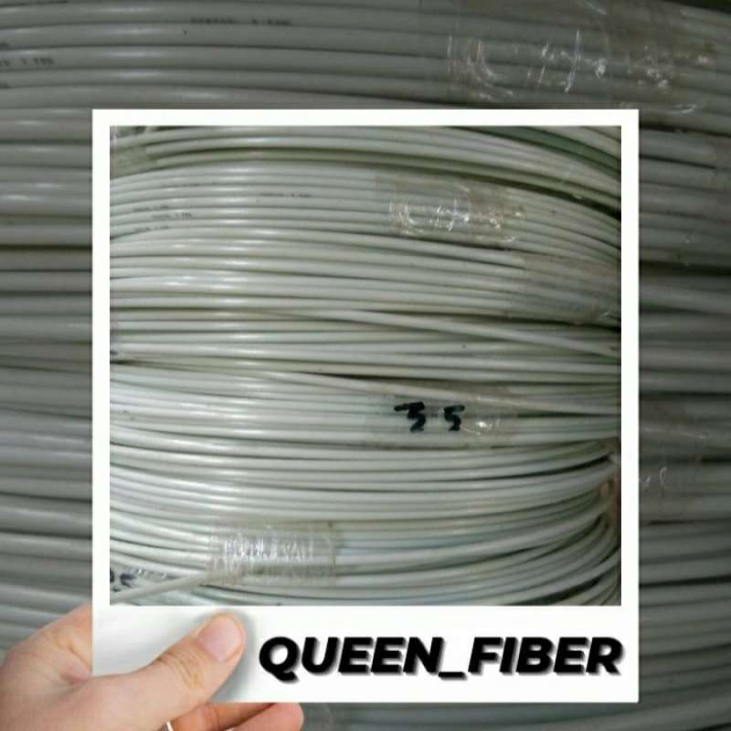 Promo JERUJI FIBER PUTIH susu UKURAN 3,5 mm PANJANG 25 METER BERAT 500 ...