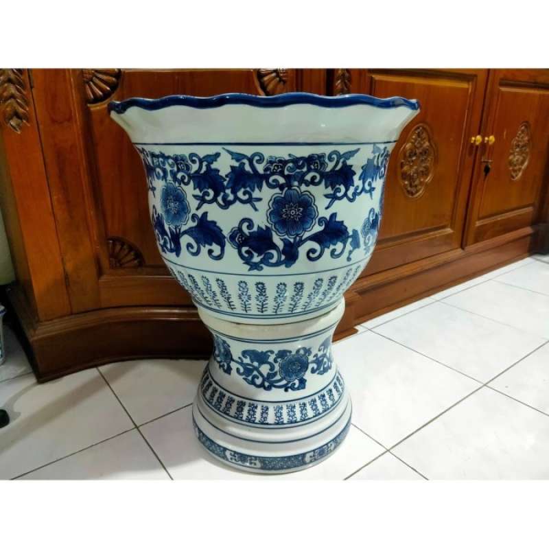 Promo Keramik Pajangan Pot Bunga Tinggi Ada Kakinya Bulat Diskon 33% Di ...