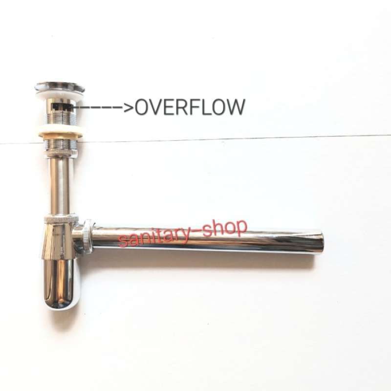 Promo New Sifon Botol Stainless + Afur Tekan Kuningan Overflow / Non ...