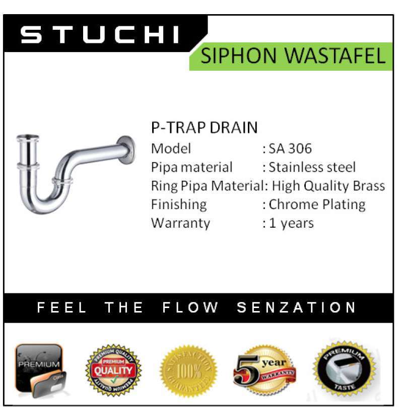 Promo Terbaik Siphon Leher Angsa Sifon P Trap Wastafel Stainless Stuchi ...