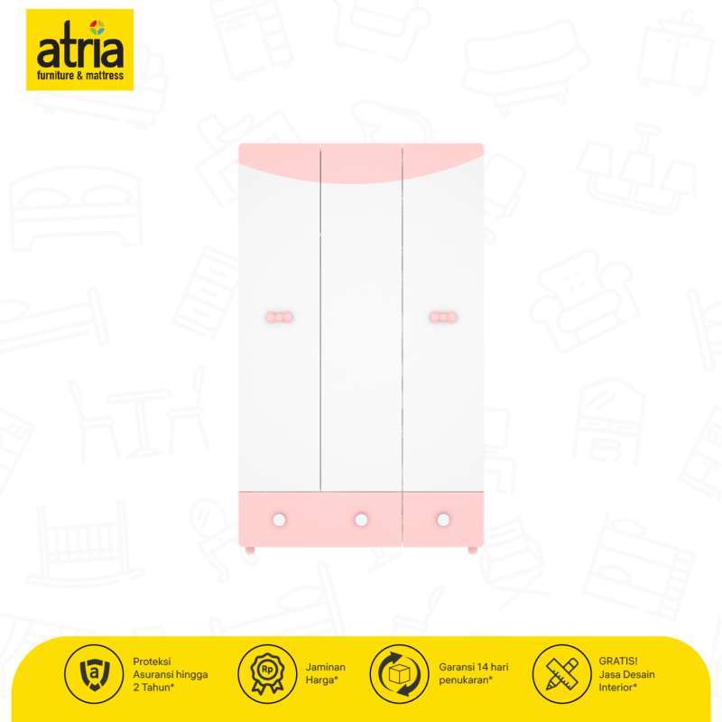 Promo Atria Set Tempat Tidur Anak Kazumi Ax-kb46 Pink/white Diskon 27% ...